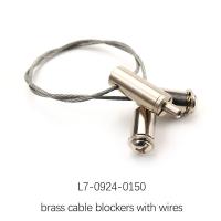 China Polished Brass Wire Gripper M4 M5 Cable Termination Strain Relief for Pendant Lighting for sale