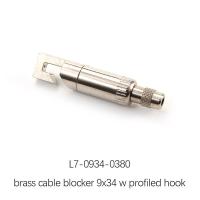 China Polished Brass Cable Blocker 9x34 with Profiled Hook for Pendant Lighting for sale