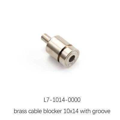 China Solid Brass Cable Gripper 10x14mm with Groove for Pendant Lighting Strain Relief for sale