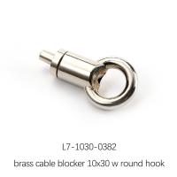 China 10x30mm Polished Brass Cable Gripper for Pendant Lights Chandeliers for sale