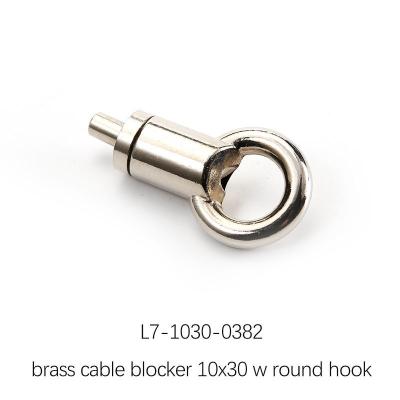 China 10x30mm Polished Brass Cable Gripper for Pendant Lights Chandeliers for sale