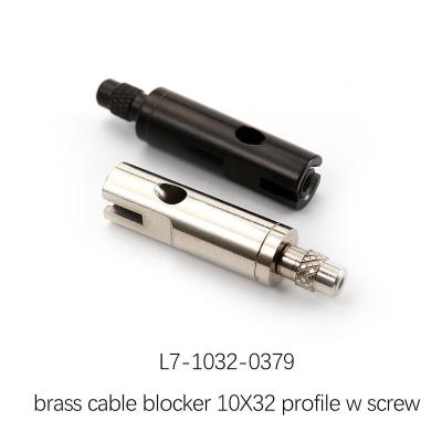 China 10x32 UNC Thread Brass Cable Blocker For Corrosion Resistant Cable Management for sale