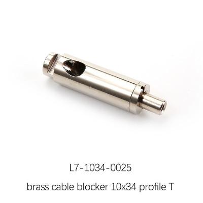 China Light Fixtures 10x34 Solid Brass Cable Blocker With T Profile for sale