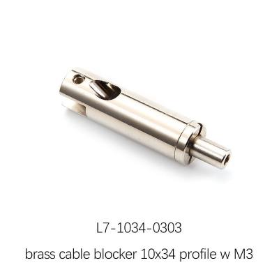 China Brass Cable Blocker 10x34mm M3 Internal Thread for Corrosion Resistant Strain Relief for sale