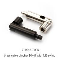 China Brass Cable Blocker 10x47mm M6 Swing Corrosion Resistant Cable Gripper for Lighting for sale