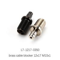 China Brass Cable Blocker 12x17mm M10x1 Thread Corrosion Resistant Precision CNC for Pendant Lighting for sale