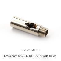 China Brass Lighting Part 12x38mm M10x1 Anti Tarnish Anti Gold Plating for Fixtures for sale