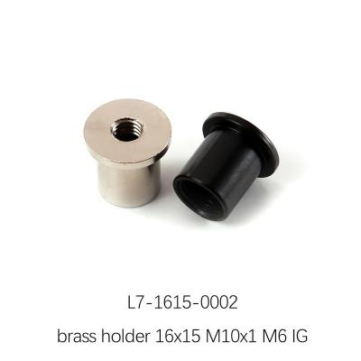 China Brass Threaded Lamp Holder 16x15 M10x1 M6 IG Finish for Light Fixture Assembly for sale