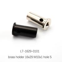 China Precision Brass Light Holder 16x29mm M10x1 Thread with 5mm Mounting Hole for sale