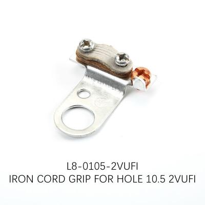China Zinc Plated Iron Cord Grip 10.5mm Hole Diameter PG Thread Strain Relief Connector for sale