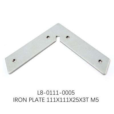 China Precision Iron Plate Mounting Bracket 111x111x25x3T M5 Electroplated Zinc for Lighting Fixtures for sale