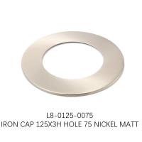 China Nickel Matt Iron Cap 125mm Diameter 75mm Center Hole for Lighting Fixtures for sale
