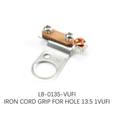 China Zinc Plated Iron Cord Grip 13.5mm Hole Cable Strain Relief for Lighting Fixtures for sale