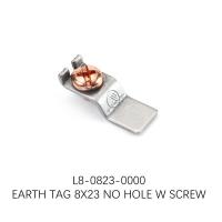 China C11000 Copper Earth Tag 8x23 No Hole with Integrated Fastening Screw for Grounding for sale