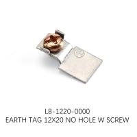 China Solid Brass Earth Tag 12x20mm No Hole with Pre Attached Fixing Screw for Lighting Fixtures Grounding for sale