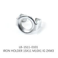 China Brass Iron Holder Connector 15x11mm M10x1 Internal Thread Integrated Ground for Lighting Fixtures for sale