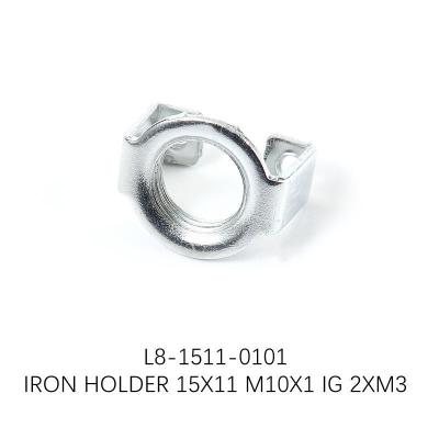 China Brass Iron Holder Connector 15x11mm M10x1 Internal Thread Integrated Ground for Lighting Fixtures for sale