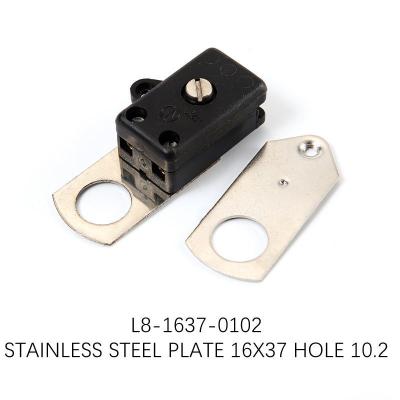 China 304 Stainless Steel Mounting Bracket 16x37 Hole Pattern 10.2mm for Lighting Fixtures for sale