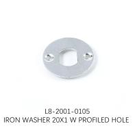 China Iron Washer 20x1mm with Profiled Hole for Lighting Fixtures Anti-Rotation for sale