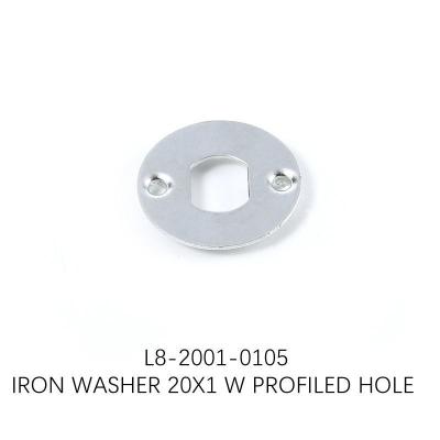 China Iron Washer 20x1mm with Profiled Hole for Lighting Fixtures Anti-Rotation for sale