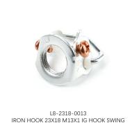 China Heavy Duty Iron Swing Hook 23x18mm M13x1 Thread Corrosion Resistant for Lighting for sale
