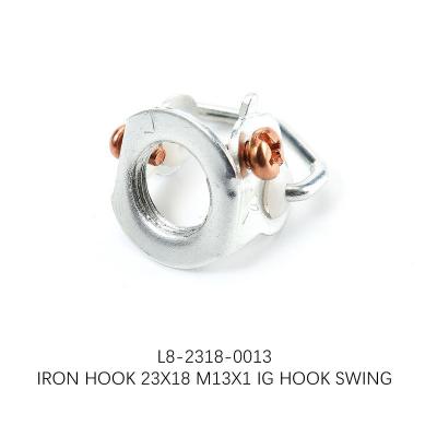 China Heavy Duty Iron Swing Hook 23x18mm M13x1 Thread Corrosion Resistant for Lighting for sale
