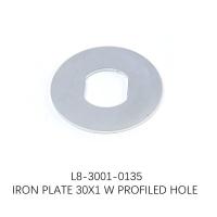 China Iron Mounting Plate 30x30x1mm Profiled Hole Electroplated Zinc for Lighting Fixtures for sale