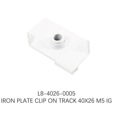 China High Strength Iron Track Lighting Base Plate Clip On 40x26mm M5 Internal Thread for sale