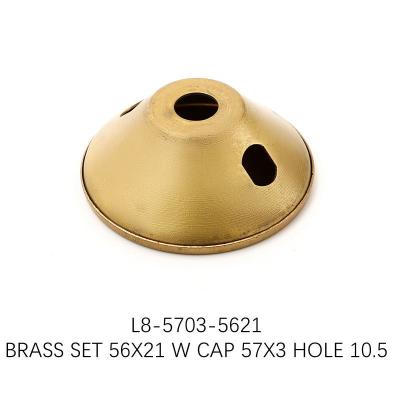 China Lead Free Solid Brass Lamp Pipe Set 56x21mm Main Pipe with 57x3mm End Cap for sale