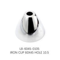 China Iron Cap for Light Fixtures 60x45mm Corrosion Resistant 10.5mm Center Hole for sale