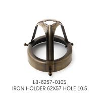 China 62x57mm Copper Iron Holder Lighting Fixture Connector 10.5mm Mounting Hole for sale