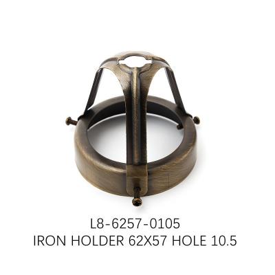 China 62x57mm Copper Iron Holder Lighting Fixture Connector 10.5mm Mounting Hole for sale