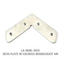 China 90 Degree Iron Plate Mounting Bracket 86x86mm M6 Threaded Holes for Lighting Fixtures for sale