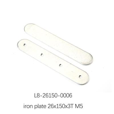China Iron Plate Mounting Bracket 26x150mm 3mm Thick M5 Holes for Lighting Fixture for sale
