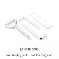 China Iron Hex Key Set SW1.5-SW5.0 Zinc Plated L-Shape Allen Wrench for Lighting Fixture Assembly for sale