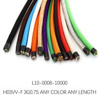 China HO3VV-F 3G0.75 Flexible Luminaire Cable 300/500V Custom Length Color for sale
