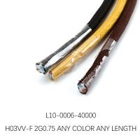 China Custom PVC HO3VV-F 2G0.75mm2 Flexible Two Core Copper Light Fixture Cable 300/500V for sale