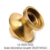 China M10x1 Brass Decorative Coupler 25mm Tubing Connection for Lighting for sale