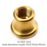 China Polished Brass Decorative Coupler 25x22mm M10x1 M13x1 Anti Tarnish Lighting Adapter for sale