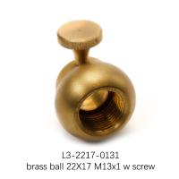 China Brass Ball Connector 22mm 17mm M13x1 Internal Thread for Lighting Fixtures for sale