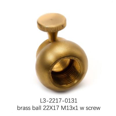 China Brass Ball Connector 22mm 17mm M13x1 Internal Thread for Lighting Fixtures for sale