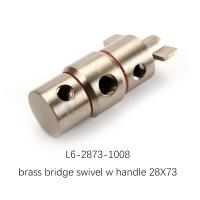 China Brass Bridge Swivel Joint 28x73mm 90-Degree Swivel with Handle for Lighting Fixtures for sale
