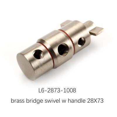 China Brass Bridge Swivel Joint 28x73mm 90-Degree Swivel with Handle for Lighting Fixtures for sale