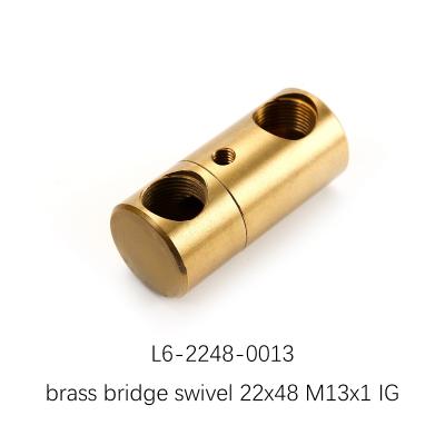 China Industrial Grade Brass Bridge Swivel 22x48mm M13x1 Thread for Lighting Arms for sale