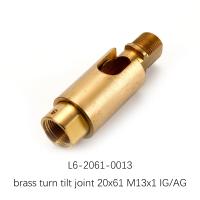 China Brass Turn Tilt Joint 20x61mm M13x1 360 Degree Rotation for Corrosion Resistant Lighting Fixtures for sale
