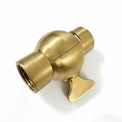 China Brass Lighting Fixture Connector 39x35mm 2xM13x1 Metric Fine Thread Corrosion Resistant Precision Machined for sale