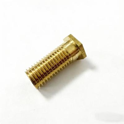 China Brass Hexagon Coupler M10 x M20 Internal Thread CNC Machined 17mm Wrench Flat for sale