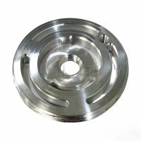 China Precision CNC Aluminum Lighting Connector 52mm x 6mm M10x1 Fine Thread Anodized for sale