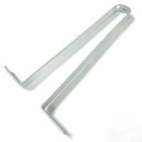 China Iron Bracket 125x19x15mm White Powder Coated Corrosion Resistant Mounting Bracket for Lighting Fixtures for sale