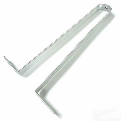 China Iron Bracket 125x19x15mm White Powder Coated Corrosion Resistant Mounting Bracket for Lighting Fixtures for sale